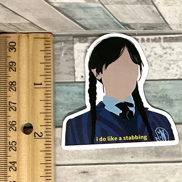 Office | 110 Wednesday Addams Reusable Waterproof Vinyl Sticker Decal ...
